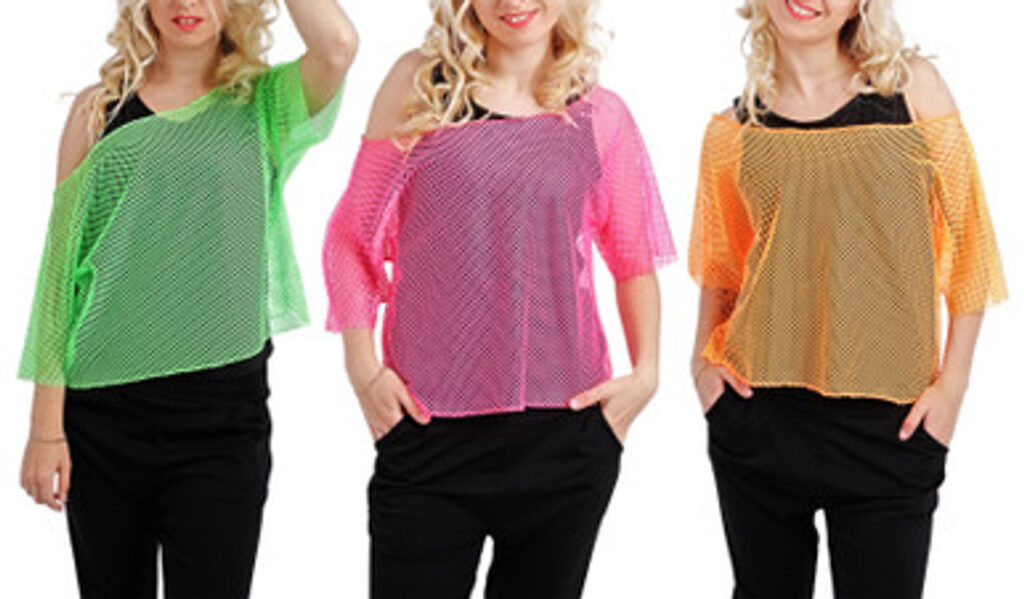 1980's Neon Fishnet Top - GYPSY TREASURE - COSTUMES & COSMETICS